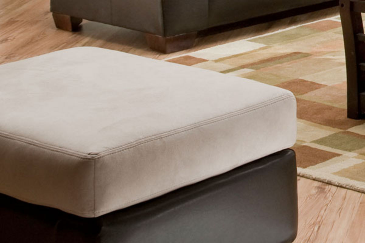 Kirby Microfiber Ottoman at Gardner-White
