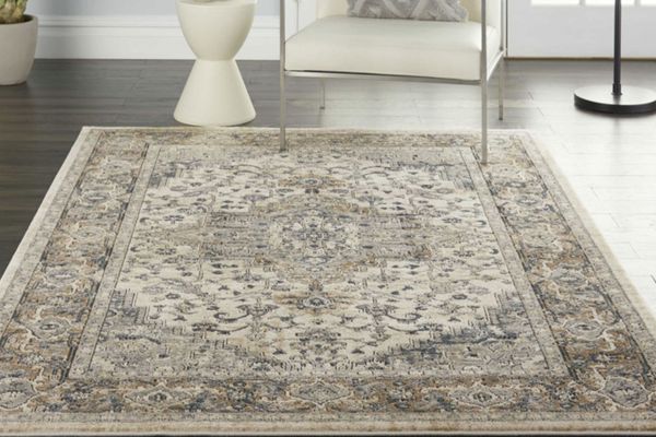 Ivory/Grey 5x7 Area Rug at Gardner-White