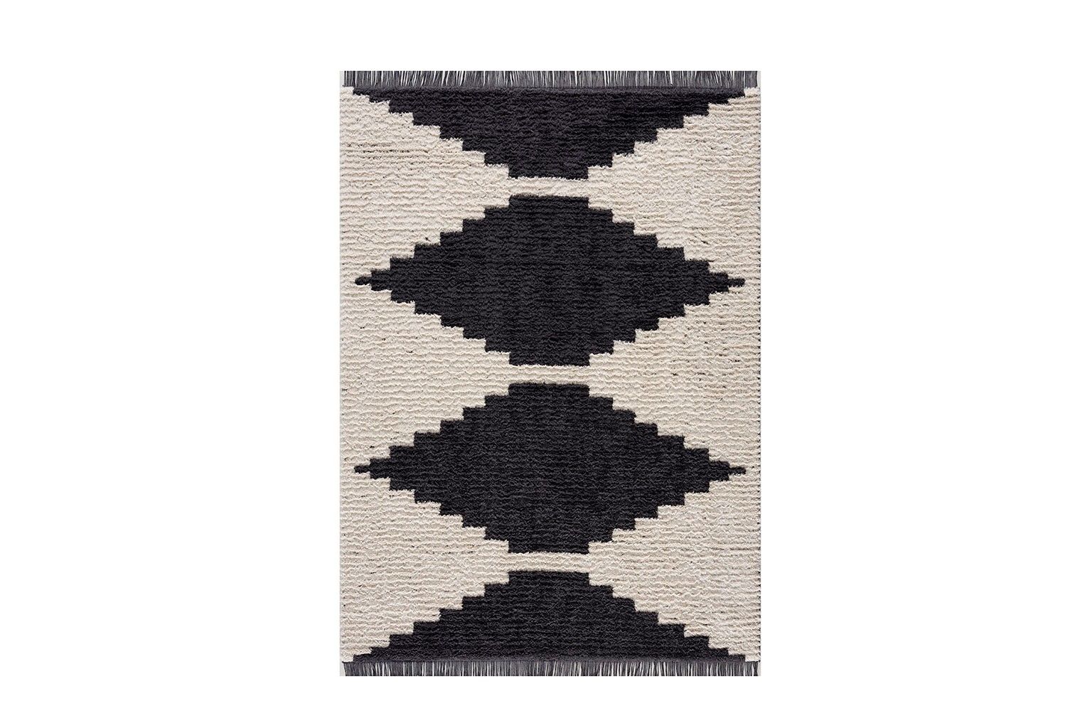 Amanda Black & Ivory 6'x9' Modern Area Rug at Gardner-White