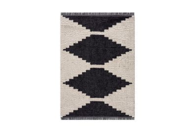 Amanda Black & Ivory 6'x9' Modern Area Rug at Gardner-White