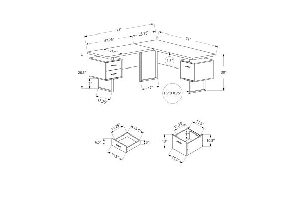Computer Desk - 70"L / Espresso Left Or Right Facing at Gardner-White
