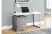 White Concrete 48" Computer Desk at Gardner-White