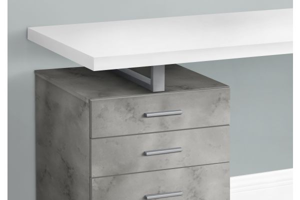 White Concrete 48" Computer Desk at Gardner-White