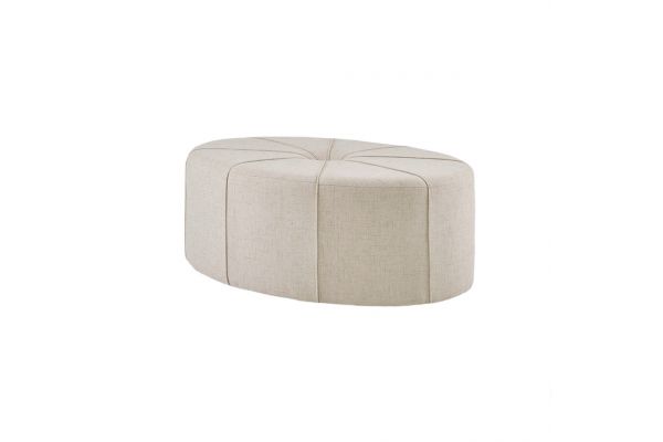 Ferris Cream Oval Ottoman at Gardner-White