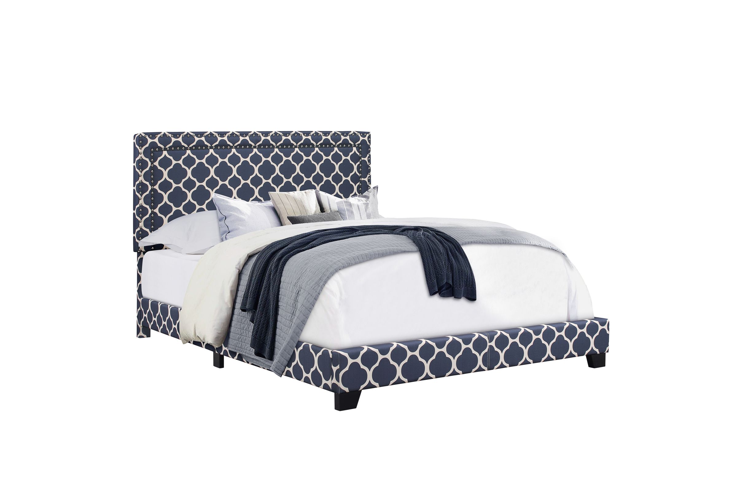 Marine Quatrefoil King Bed at Gardner-White