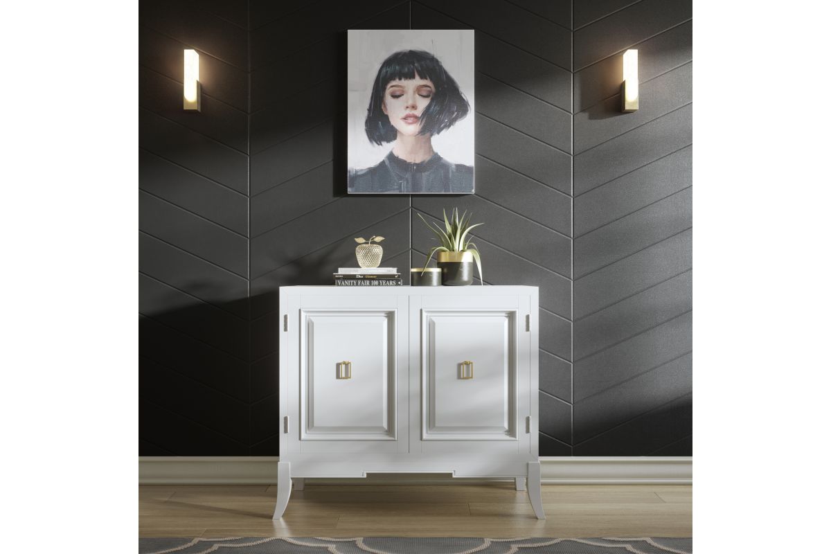 White Two Door Accent Chest at Gardner-White