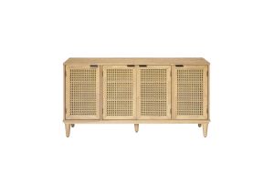 Four Door Cane Console Table at Gardner-White