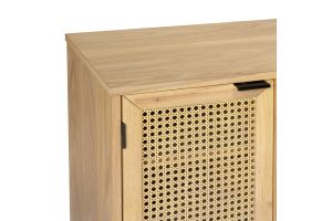 Four Door Cane Console Table at Gardner-White