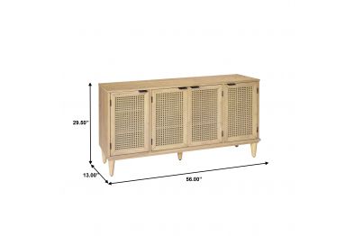 Four Door Cane Console Table at Gardner-White