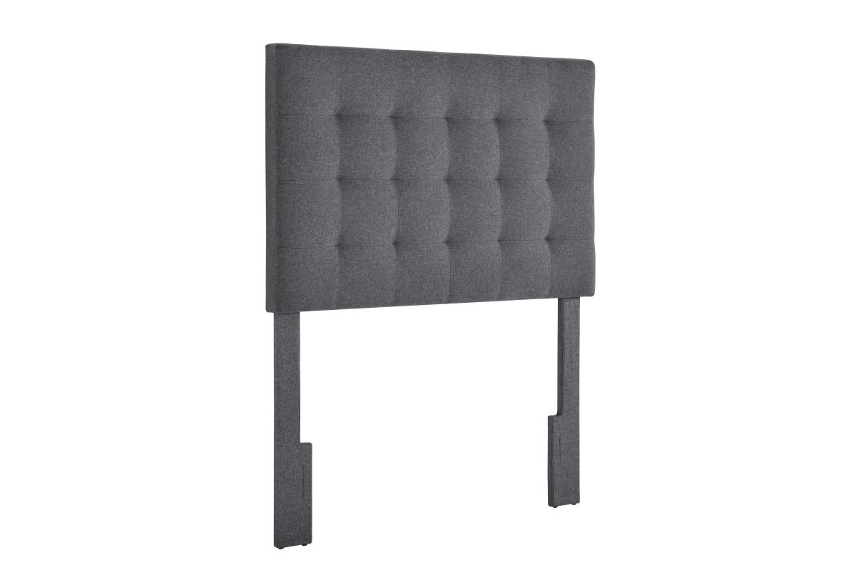 Grid Tufted Twin Headboard in Charcoal Gray at Gardner-White