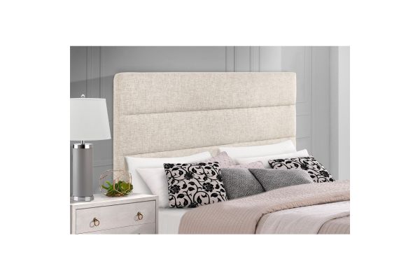 Horizontally Channeled King/California King Headboard in Doe Beige
