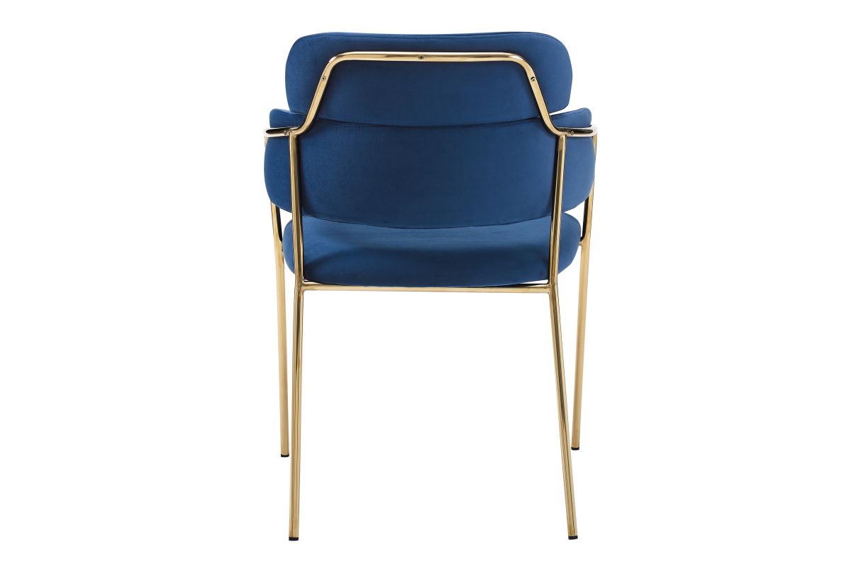 Metal Frame Velvet Accent Chair at Gardner-White