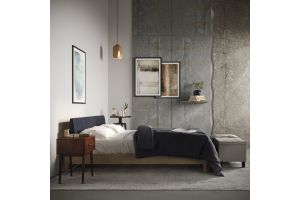 42" Hinged Top Storage Bench with Diamond Tufted Seat in Glacier