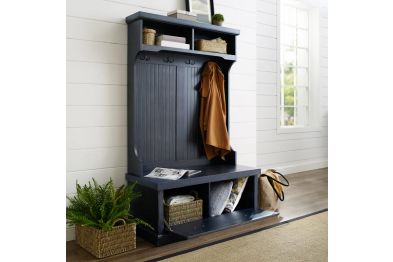 Seaside Hall Tree Distressed Navy at Gardner-White