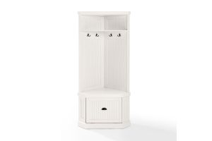 Seaside Corner Hall Tree Distressed White at Gardner-White