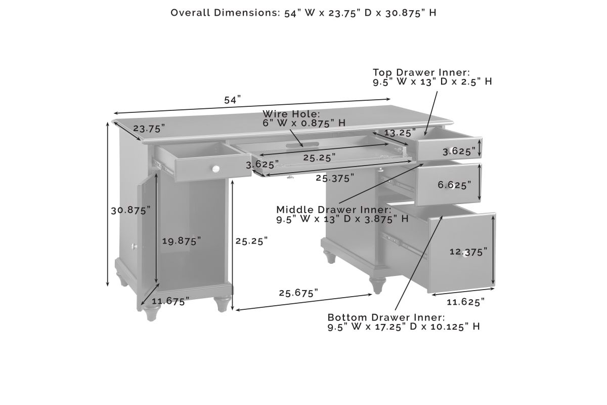 Palmetto Computer Desk Espresso at Gardner-White
