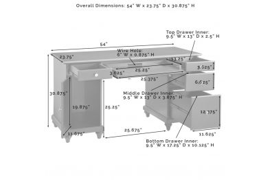 Palmetto Computer Desk Espresso at Gardner-White