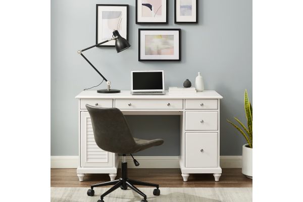 Palmetto Computer Desk White at Gardner-White