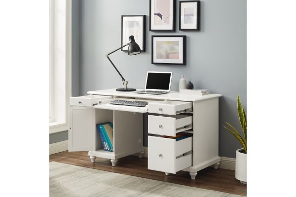 Palmetto Computer Desk White at Gardner-White