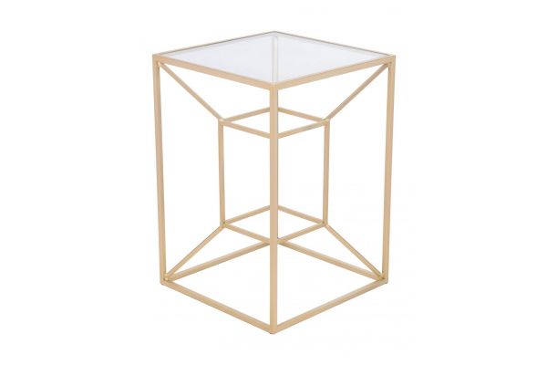 Canyon Side Table Gold at Gardner-White