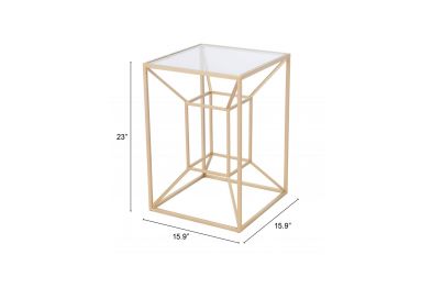Canyon Side Table Gold at Gardner-White