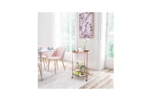 Hex Bar Cart Gold at Gardner-White