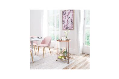 Hex Bar Cart Gold at Gardner-White