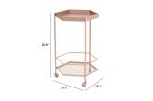 Hex Bar Cart Gold at Gardner-White