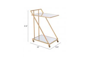 Alto Bar Cart Mirror & Gold at Gardner-White