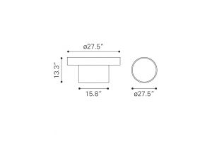 Watson Coffee Table Matte Black at Gardner-White