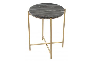 David Side Table Gray & Gold at Gardner-White