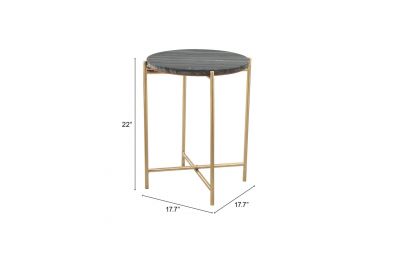 David Side Table Gray & Gold at Gardner-White