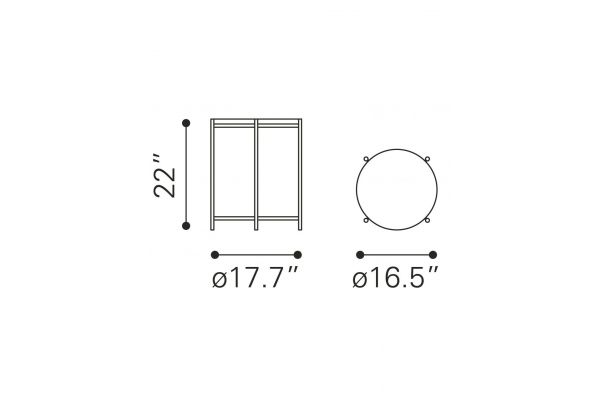 David Side Table Gray & Gold at Gardner-White
