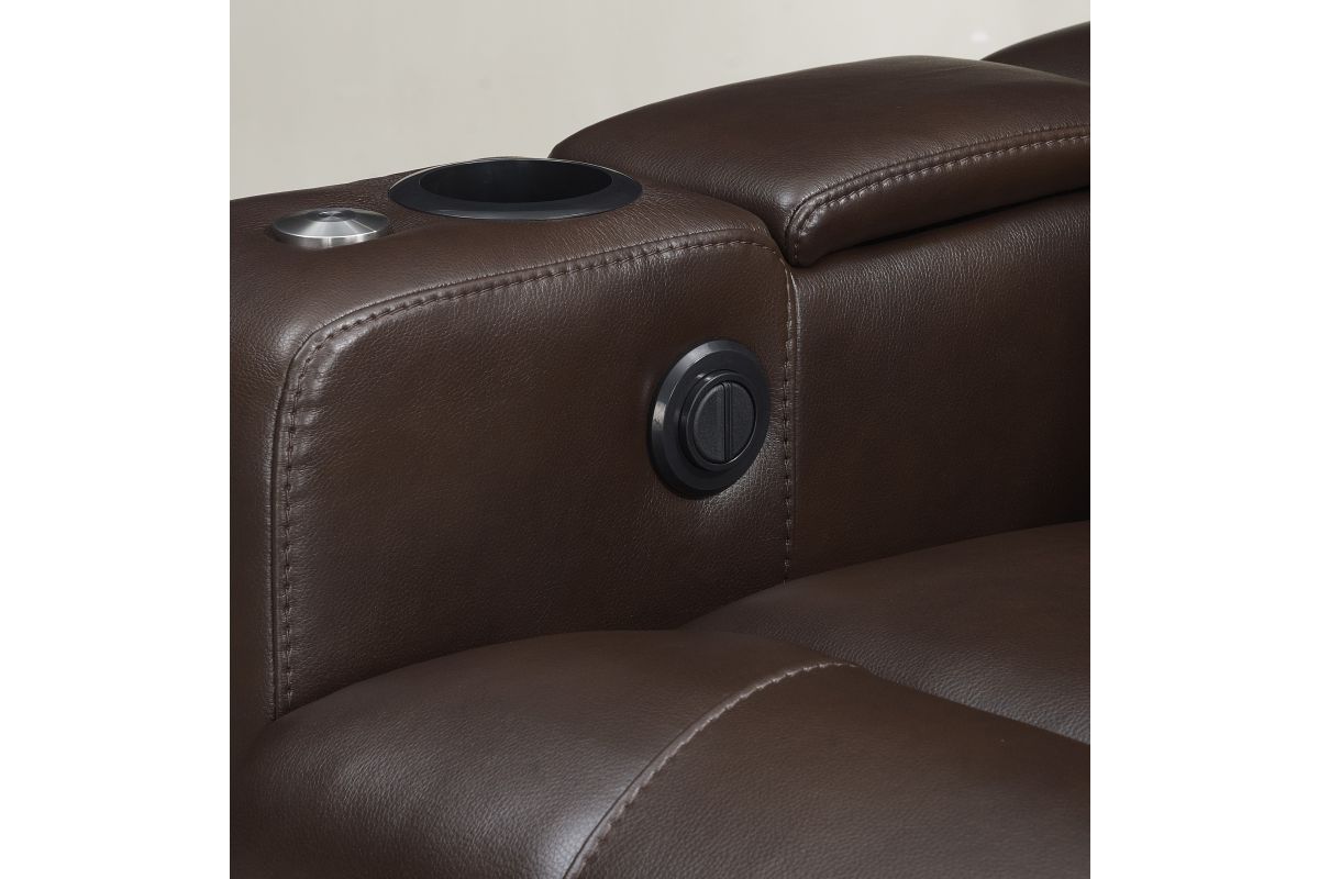 Larson Power Heated Recliner in Brown at Gardner-White