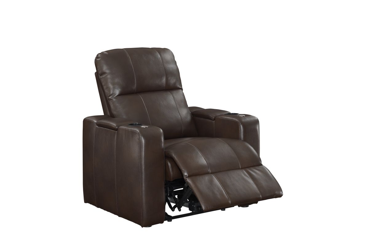 Larson Power Heated Recliner in Brown at Gardner-White