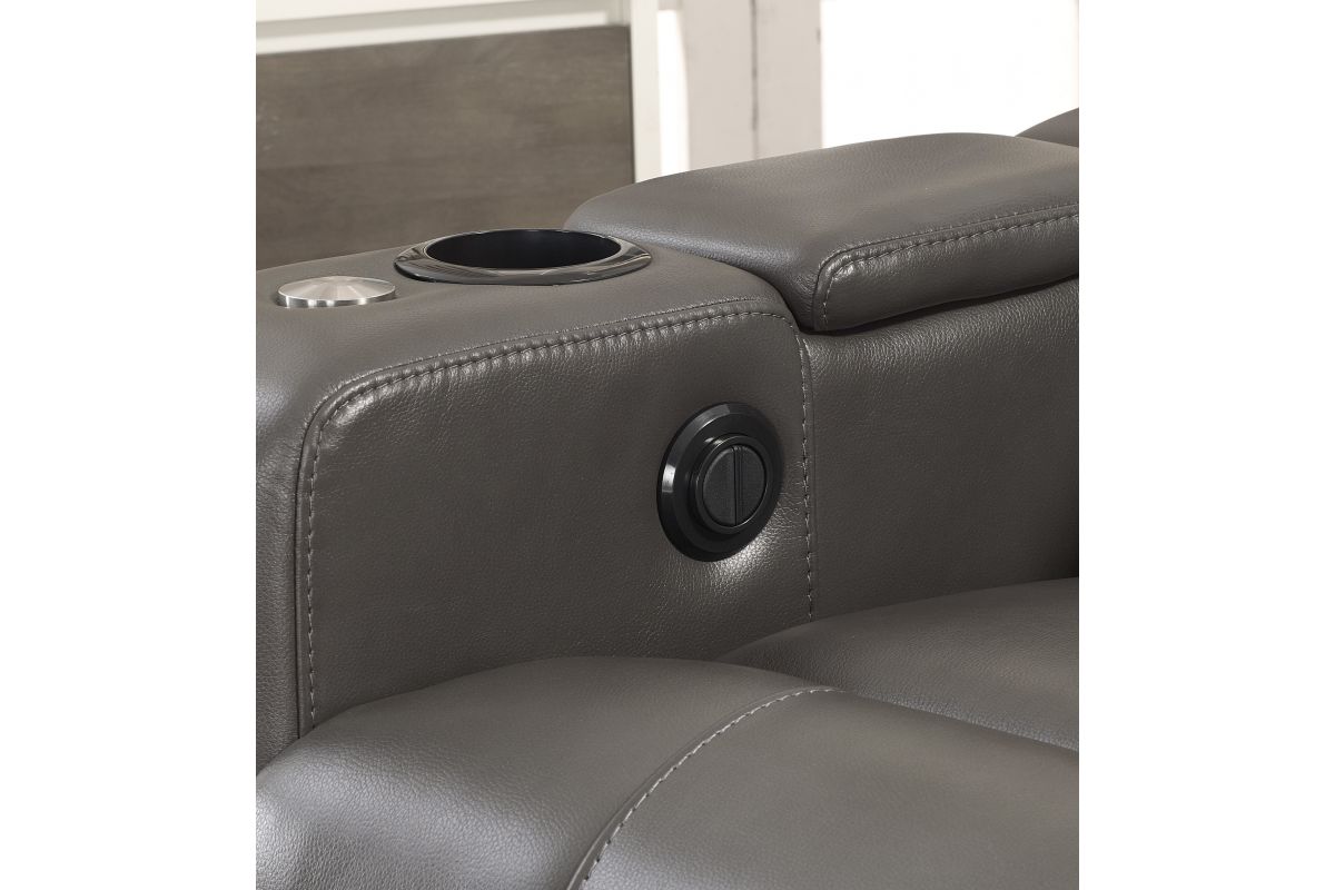 Larson Power Heated Recliner in Gray at Gardner-White