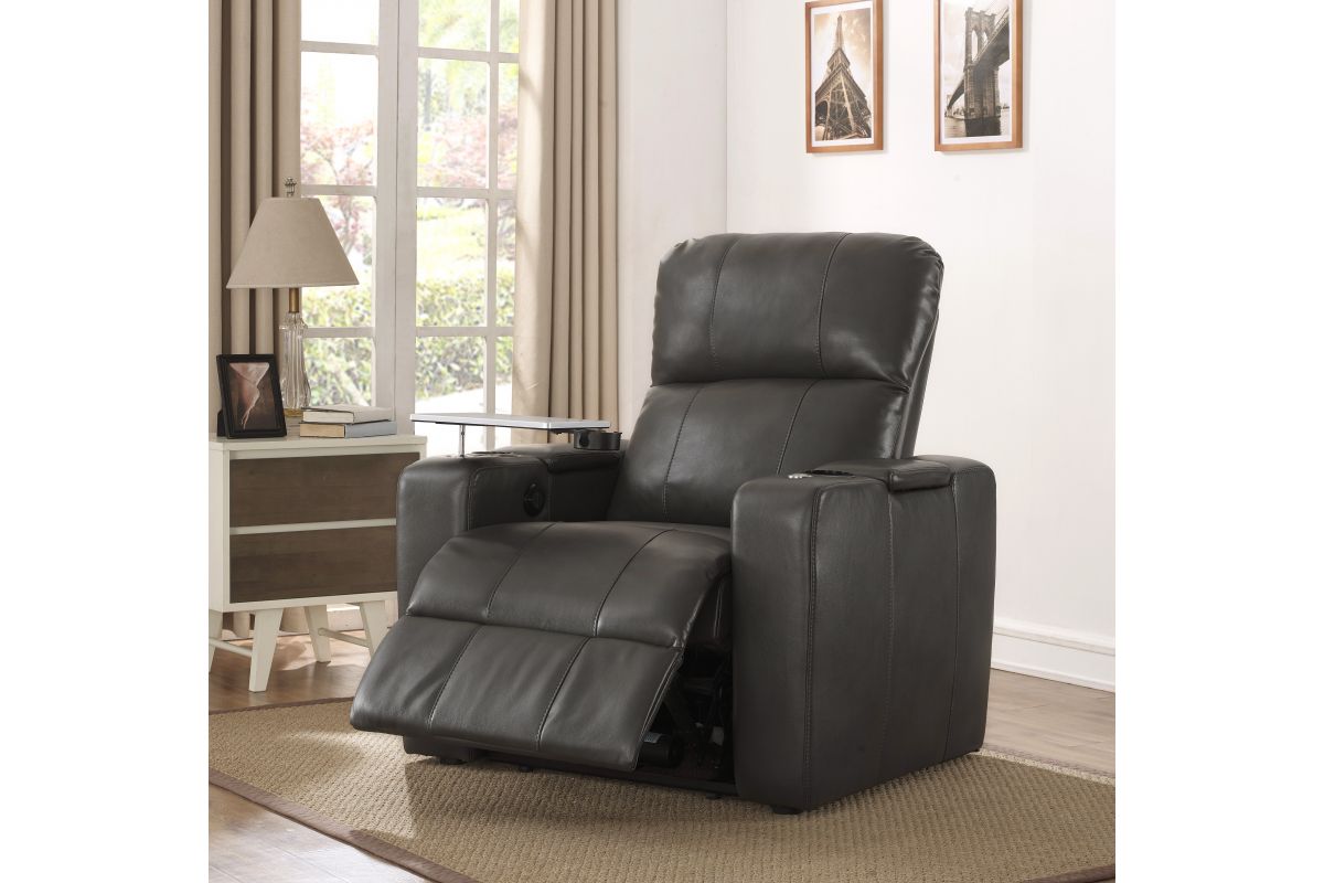 Larson Power Heated Recliner in Gray at Gardner-White