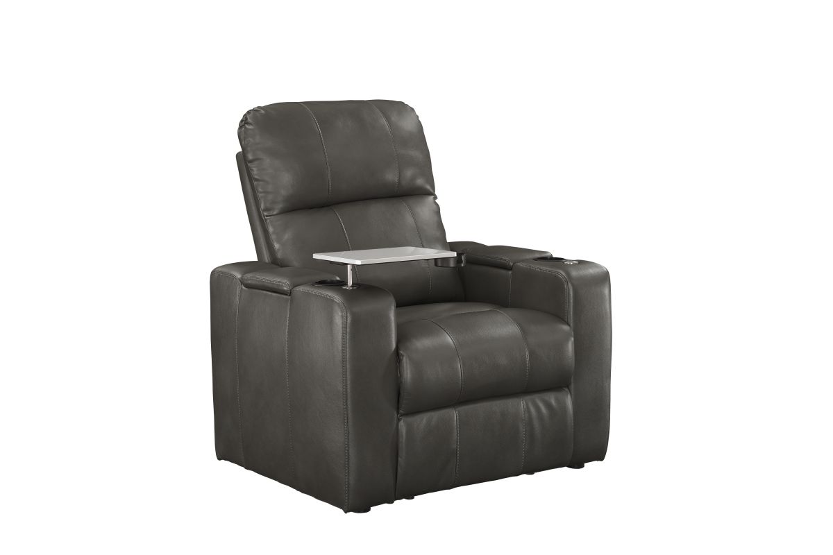 Larson Power Heated Recliner in Gray at Gardner-White
