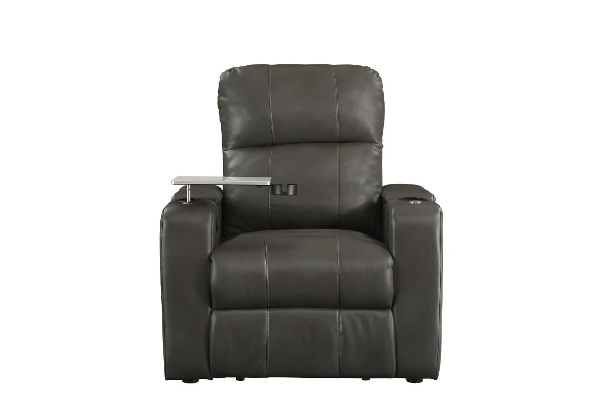 Larson Power Heated Recliner in Gray at Gardner-White