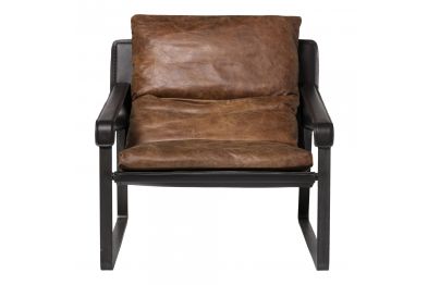 Connor Club Chair Open Road Brown Leather at Gardner White
