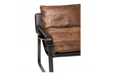 Connor Club Chair Open Road Brown Leather at Gardner White