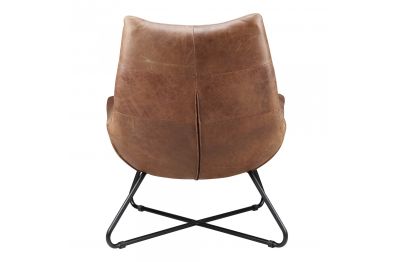 Graduate Lounge Chair Open Road Brown Leather at Gardner-White