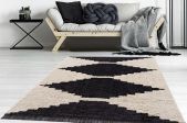 Amanda Black & Ivory 5'x7' Modern Area Rug at Gardner-White