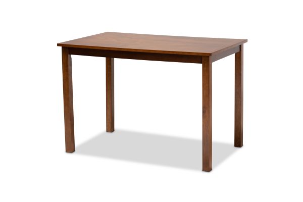 Seda Grey Fabric Upholstered and Walnut Brown Finished Wood 5-Piece ...