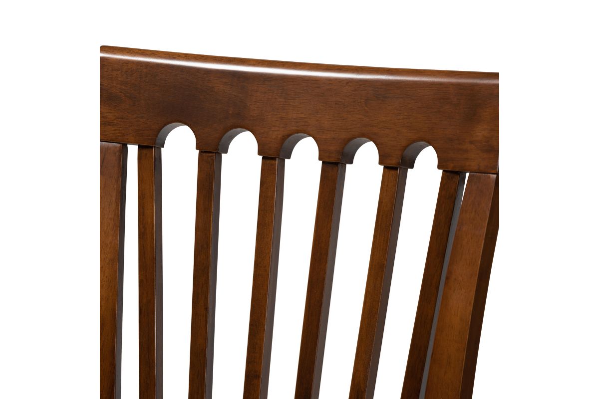 Seda Grey Fabric Upholstered and Walnut Brown Finished Wood 5-Piece ...