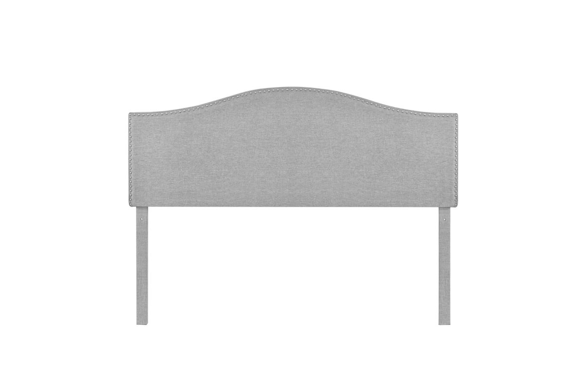 Camelback Upholstered Full & Queen Headboard in Grey at Gardner-White