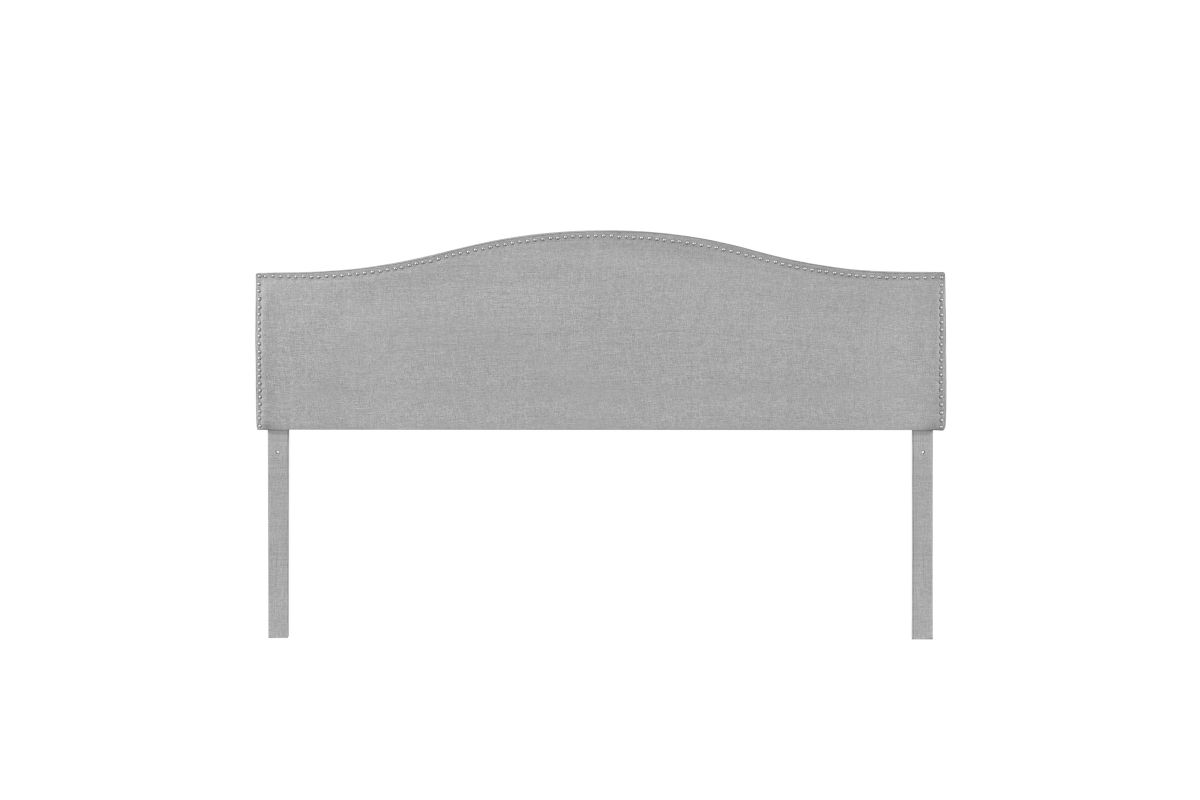 Camelback Upholstered King & California King Headboard in Grey