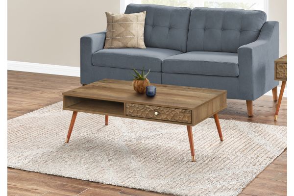 Mid-Century Walnut Coffee Table with Drawer at Gardner-White