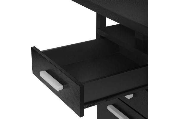 Black Computer Desk with Storage Drawers at Gardner-White