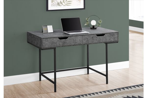 Grey Stone-Look Computer Desk at Gardner-White